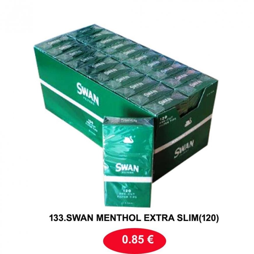 133 SWAN MENTHOL EXTRA SLIM 120 τμχ. 0,85 €-Ευρω