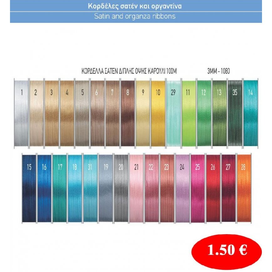 Κορδέλες 1,50 €-Ευρω